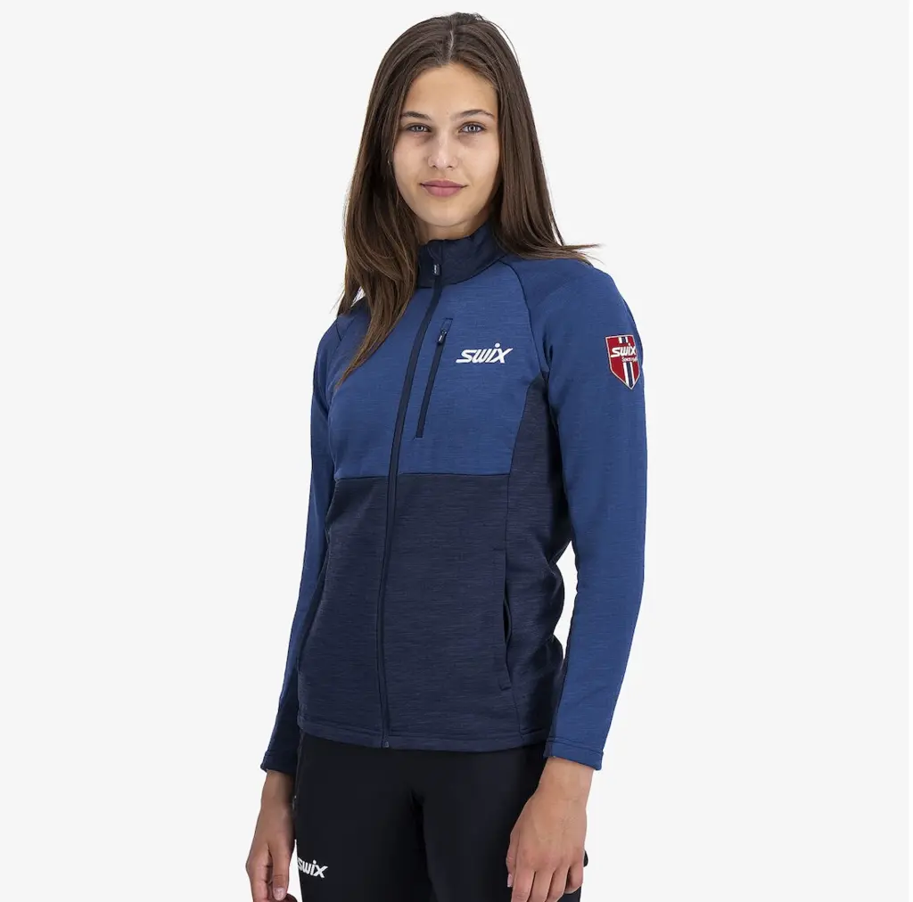 Swix Dame Infinity Midlayer Jakke S Allsidig mellomlag - Lake Blue ...